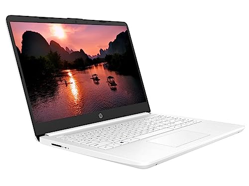 HP 2023 Newest Upgraded Laptops for Student & Business, 14'' HD Computer, Intel Celeron N4120 Quad-Core, 8GB RAM, 128GB(64GB SSD+64GB Card) Fast Charge, Windows 11, White (14-dq0052dx)