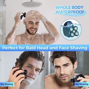 Head Shaver for Bald Men,5 in 1 Bald Head Shavers for Men Cordless,Waterproof Wet/Dry 5 Head Mens Electric Razor for Head Face Shaving, USB Mans Grooming Kit Rechargeable,Rotary Shaver Gift for Men