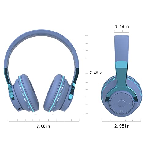 Active Noise Cancelling Headphones, Wireless Bluetooth Headphone Over Ear, Hi-Res Audio Deep Bass Memory Foam Ear Cups Comfortable Earpads Earphone for Travel Home Office