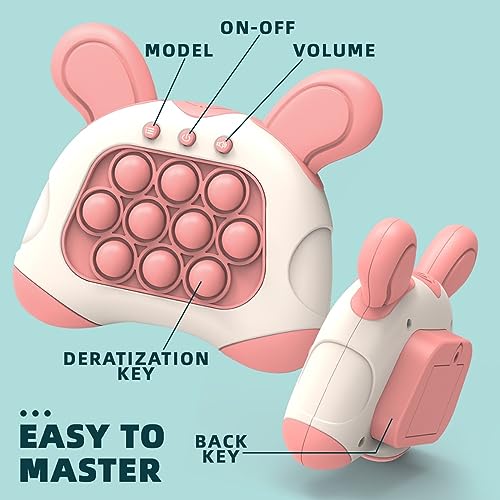 FRANKKLOLO - Quick Push Toy with Lights and POP-UP Patterns. Electronic Toy for Anxiety for Children and Adults. Fun Multiplayer Game for The Whole Family (Astronaut)