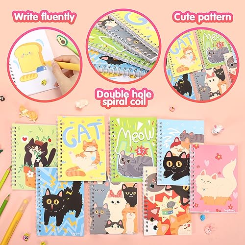 Tagitary Mini Notepads Cat Style Journal Notebooks,5.7X4 INCH Cat Themed Party Favors,16 PCS Small Pocket Notebooks,Fun School Classroom Prizes Goodie Bag Stuffers,Birthday Party Supplies for Kids