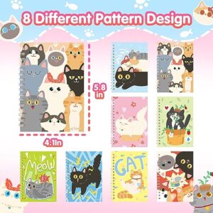 Tagitary Mini Notepads Cat Style Journal Notebooks,5.7X4 INCH Cat Themed Party Favors,16 PCS Small Pocket Notebooks,Fun School Classroom Prizes Goodie Bag Stuffers,Birthday Party Supplies for Kids