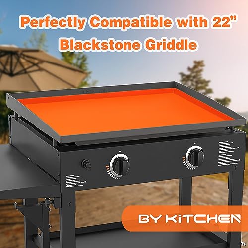 BYKITCHEN Silicone Griddle Cover for Blackstone 22 inch Griddle, Griddle Mat for Blackstone Tabletop Griddle, Grill Accessories for 22 inch Blackstone Griddle, Outdoor Protective Portable Grill Mat