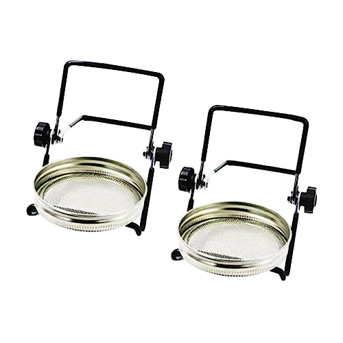 JISADER 2 Pieces Stainless Steel Jar Sprouting Stands Easy to Clean with 2 Sprouting Lids for Canning Jars, Sprouting Jar Kits for Alfalfa Beans