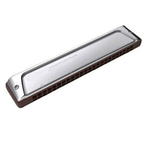 waazvxs harmonica key c 24 holes harp phosphor bronze reeds abs comb musical instruments professional (color : 2430 key c)