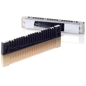 WAAZVXS 21 Holes Tremolo Harmonica Key Of C Harp Brass Reeds Wood/ABS Comb Musical Instruments (Color : Key Of C)