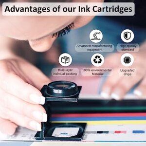 222XL Remanufactured Ink Cartridge Replacement for Epson 222 Ink Cartridges 222XL for Expression Home XP-5200 Workforce WF-2960 Printer (Black, Cyan, Magenta, Yellow, 4 Pack)