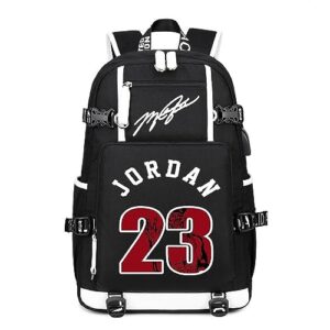 basketball player j-ordan laptop multifunctional backpack waterproof travel backpack fan book bag (e3)