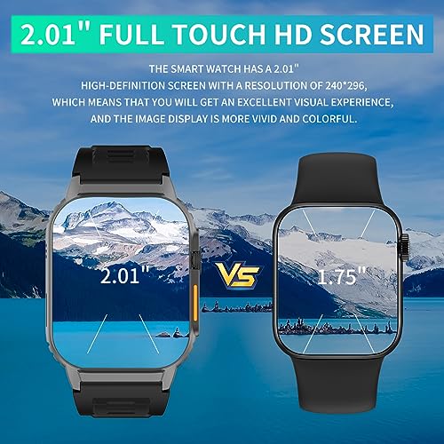 Smart Watch(Answer/Make Call), 2.01" Smartwatch for Men Women, IP67 Waterproof, 100+ Sport Modes Fitness Tracker, Heart Rate Sleep Monitor, AI Voice, Smart Watches for Android iOS Phones