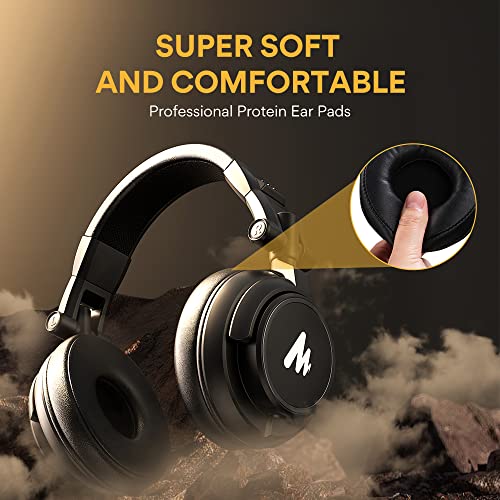 MAONO MH601 Monitor Headphone with WH30 Wireless BT Neckband Headphone for Live Streaming,Podcasting,Music