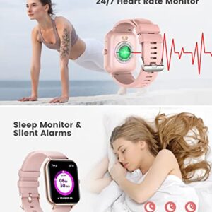 2023 Newest 1.83" Smart Watch for Womens,Answer/Make Calls Fitness Tracker with Heart Rate Sleep Monitor,Step Counter,21 Sports Modes,Activity Trackers Waterproof Smart Watch for Android iOS iPhones