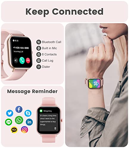 2023 Newest 1.83" Smart Watch for Womens,Answer/Make Calls Fitness Tracker with Heart Rate Sleep Monitor,Step Counter,21 Sports Modes,Activity Trackers Waterproof Smart Watch for Android iOS iPhones