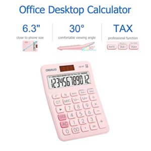 Pocket Small Size Desk Calculator and Large Double Pocket Waterproof File Bag with Handle Bundle