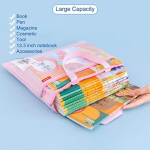 Pocket Small Size Desk Calculator and Large Double Pocket Waterproof File Bag with Handle Bundle