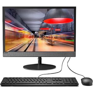 lenovo all-in-one business desktop, 19.5” hd+ display aio, 16gb ram, 256gb ssd + 1tb hdd, intel dual-core processor, dvd-rw, wi-fi, webcam, hdmi, wired keyboard & mouse, windows 11 pro