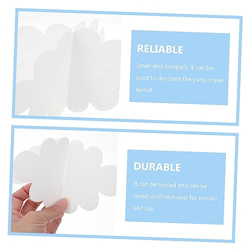 IMIKEYA 3 Sets Shower Decor Fake Ornament Felt Party Art Ceiling Hanging Christmas Cloud Decorative White Baby Decoration Artificial Pendants Favor D Wedding Decorations