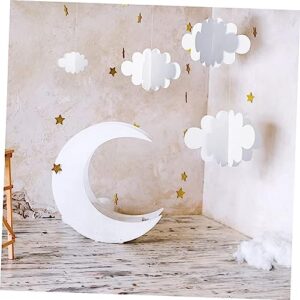 IMIKEYA 3 Sets Shower Decor Fake Ornament Felt Party Art Ceiling Hanging Christmas Cloud Decorative White Baby Decoration Artificial Pendants Favor D Wedding Decorations