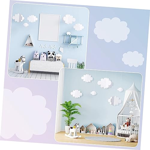 IMIKEYA 3 Sets Shower Decor Fake Ornament Felt Party Art Ceiling Hanging Christmas Cloud Decorative White Baby Decoration Artificial Pendants Favor D Wedding Decorations