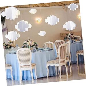 IMIKEYA 3 Sets Shower Decor Fake Ornament Felt Party Art Ceiling Hanging Christmas Cloud Decorative White Baby Decoration Artificial Pendants Favor D Wedding Decorations