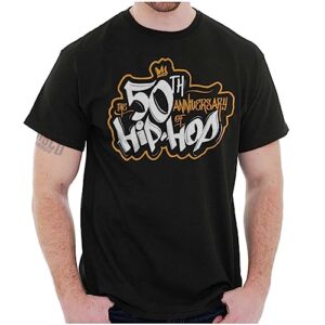 brisco brands the 50th anniversary of hip hop logo graphic t shirt men or women black