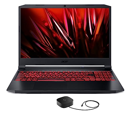 acer Nitro 5 AN515-57 Gaming & Business Laptop (Intel i7-11800H 8-Core, 8GB RAM, 128GB m.2 SATA SSD + 2TB HDD, GeForce RTX 3050 Ti, 15.6" 144Hz Win 10 Pro) with G5 Essential Dock