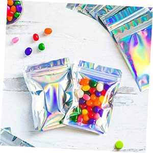 Dime Bag 100pcs Plastic Bag Glitter Earrings Bead Earrings Plastic Bags Clear Sealed Bag Zipper Storage Bags Small Clear Bags Sealing Earring Bag Necklace Bag Small Bags Snack Abs