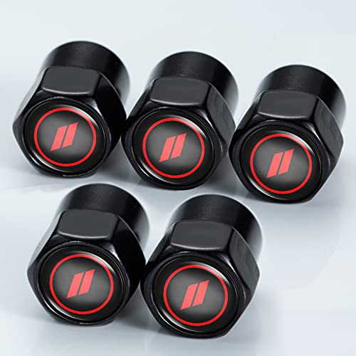 5 Pcs Metal Car Wheel Tire Valve Stem Caps for Dodge （Series） Challenger Charger SRT Viper Caliber Avenger Durango Caravan Dakota Interpid Logo Styling Decoration Accessories