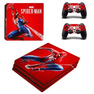 vanknight vinyl decal skin stickers cover for regular ps4 console playstation 4 controllers red (for ps4 pro)