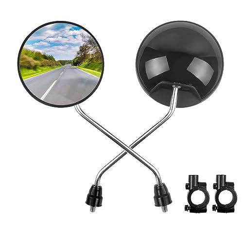 Bike Rear View Mirror Adjustable Wide Angle Metal Bicycle Mirrors for Handlebars HD Glass Shockproof Side Mirror Universal for Bicycle E-bike Scooter