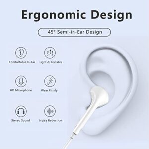 Earbuds for iPhone,Wired Headphones with Lightning Connector【MFi Certified】 Noise Isolating Earphones Headsets for iPhone 14/14 Pro/13/12/11/XR/XS/8/7 (Built-in Microphone & Volume Control)