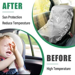 Ziciner Baby Car Seat Sun Shade Cover, Infant Auto Seats Heat Protector Keeps Baby's Carseat at Cooler Temperature, Blocks Out Heat & Sun UV Covers, Universal Baby Travel Accessories