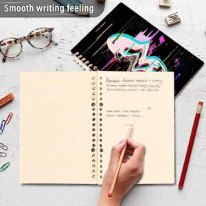 KJIZMO Cool Digital Skull Detachable Spiral Notebook with Durable Hardcover 60 Sheets Binding Note Book for Office Writing Diary