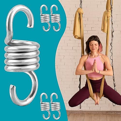 Swakuta 4 Pcs Swing Spring Hammock Hanging Springs Swingset 2640lbs Heavy Duty Hangers for Porch Swings Hammock-Chair Ceiling Mount Replace, (660lbs x 4)