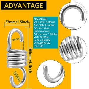 Swakuta 4 Pcs Swing Spring Hammock Hanging Springs Swingset 2640lbs Heavy Duty Hangers for Porch Swings Hammock-Chair Ceiling Mount Replace, (660lbs x 4)