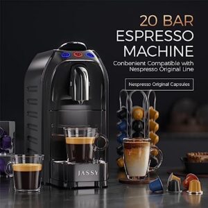 JASSY Mini Espresso Coffee Machine 20 Bar Coffee Maker Compatible for NS Original Capsule with Single/Double Cup System for Espresso,1255W