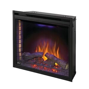 Napoleon Ascent 33 Self-Trimming Whisper-Quiet Built-in Electric Fireplace Insert - Ultra-Bright LED Light - Multi-Color Accent Night-Light - Non-Reflective Backing - NEFB33H