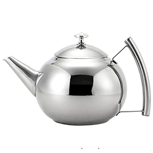 Tea kettle, Whistling Tea Kettle Stove Top, Stainless Steel Teakettle, Teapot with Cool Toch Ergonomic Handle and Infuser, Silver (Color : OneColor, Size : 1L)