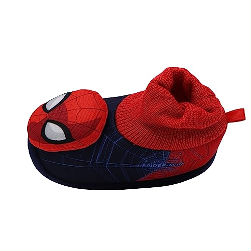 Marvel Spider-Man Sock-Top Slipper W/plush Spider-Man Head and web image on side of Slipper that all superhero's will love.