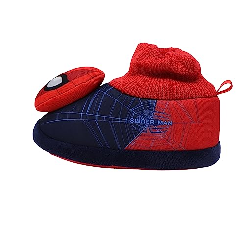 Marvel Spider-Man Sock-Top Slipper W/plush Spider-Man Head and web image on side of Slipper that all superhero's will love.