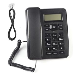 Fixed Corded Telephone Home Business Office 3 Sets of Alarm Functions Double Linkage Memory Functions