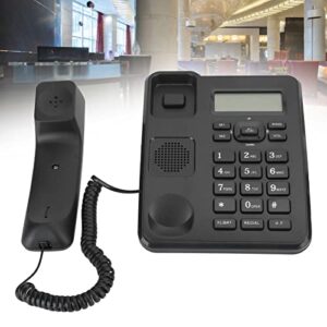 Fixed Corded Telephone Home Business Office 3 Sets of Alarm Functions Double Linkage Memory Functions