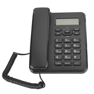 Fixed Corded Telephone Home Business Office 3 Sets of Alarm Functions Double Linkage Memory Functions