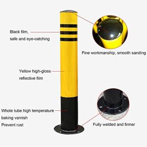 2 Pcs Made of Steel Parking,with Reflective Security Posts for Driveways,with Hanging Loop Parking Space Lock Traffic Cones(Black 750x76mm) (Black 750x76mm)