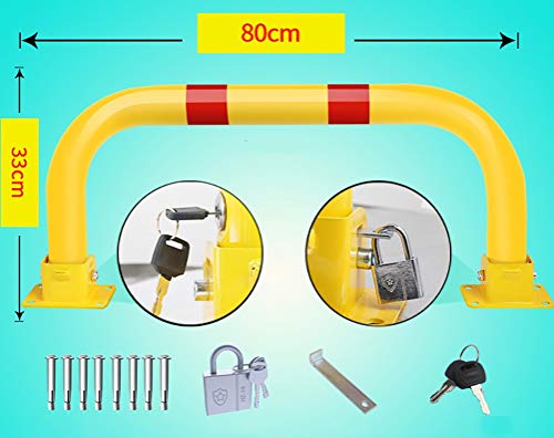 Parking Posts Lockable, Private Car Parking Latch Space Lock, Space Saver Car Park Driveway Guard Saver, Easy Installation, Against Pressure (Size : 80cm×33cm) (60cm×33cm) () ()