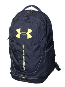 under armour men's ua hustle 3.0 backpack (naval academy/lime 417)