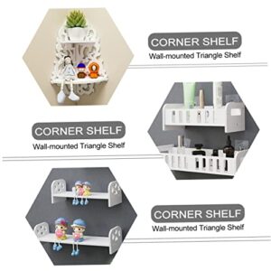 DECHOUS 1pc Triangle Shelf Cabinet Shelf Wall Mounted Shelf Sink Shelf Multi- Function Storage Shelf Under Sink Cabinet Organizer Cabinet Shelf Organizer Rack Corner Shelf Kitchen Shelf