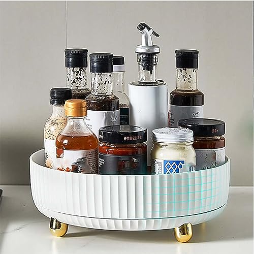 Irasas Rotating Storage Rack,Round Spinning Organization for Pantry,Makeup Perfume Organizer,Lazy Susan Turntable Organizer for Cabinet