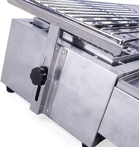 Commercial LPG Gas BBQ Grill - 40'' Tabletop Grill with 8 Burners, Portable Gas Barbecue Griddle with Independent Switches - Perfect for Parties, Backyard BBQs, Camping, and Picnics