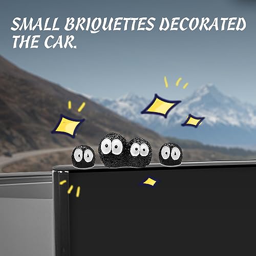 Wazzh Cute Black Elf Car Accessories, 10 Pieces Set of Funny Car Interior Trim, Dashboard Trim, Car Decorations Interior Aesthetic for women.