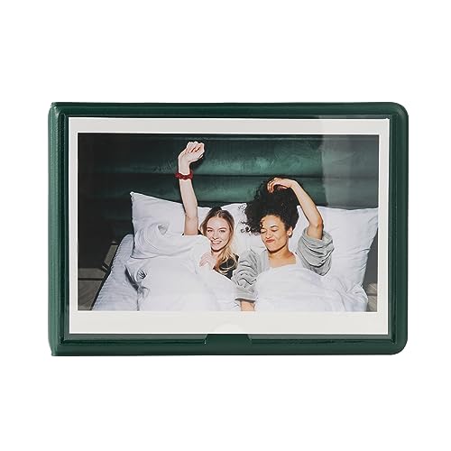 Small 4x6 Photo Album Holds 28+1 Horizontal Photographs,Mini Capacity Photo Book With Premium Vegan Leather Cover,Great For Weddings,Anniversary,Family and Baby Books. (Hunter Green)